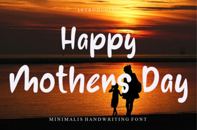 Happy Mothers Day Script Font - DaFontHub