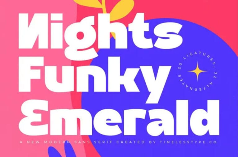Nights Funky Emerald Font - DaFontHub
