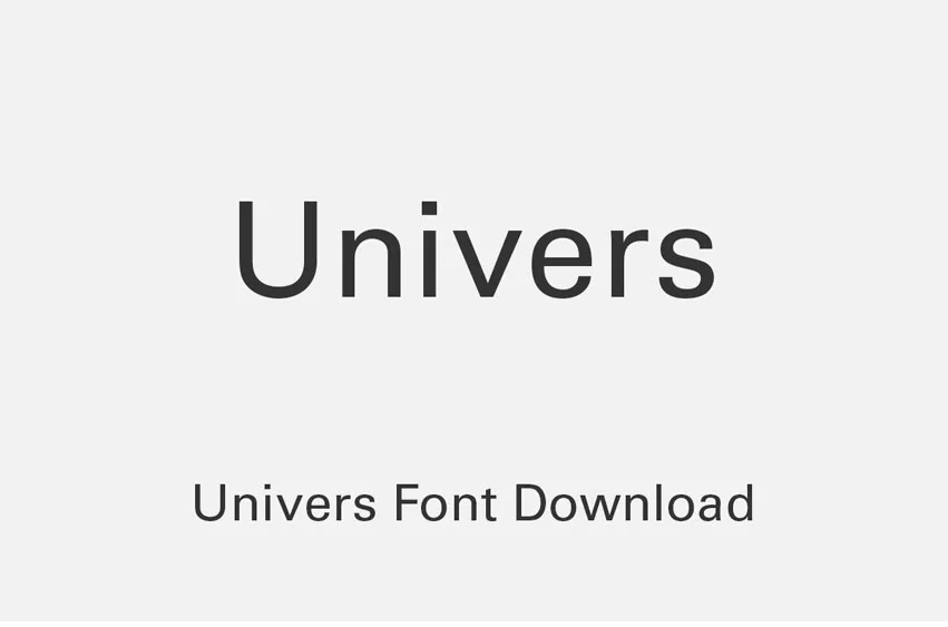 Univers Font - DaFontHub