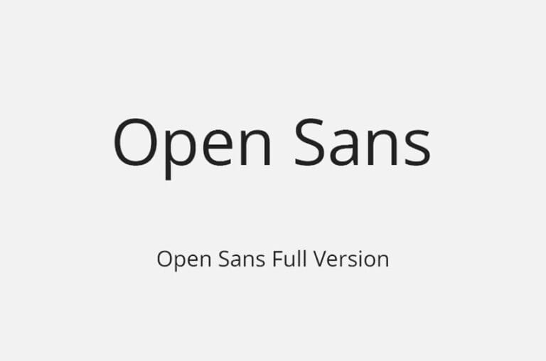 Open Sans Font - DaFontHub
