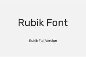 Rubik Font - DaFontHub