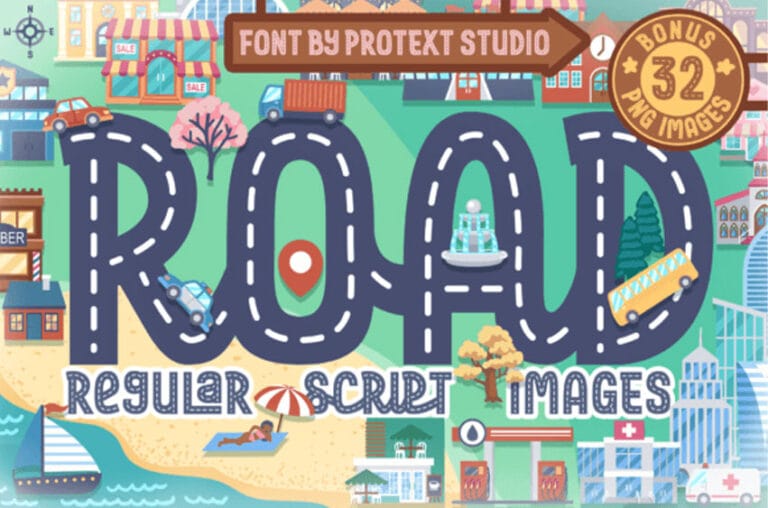 Road Font - DaFontHub