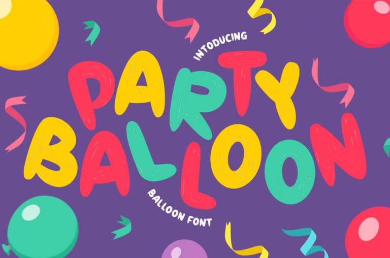 Party Balloon Font - DaFontHub