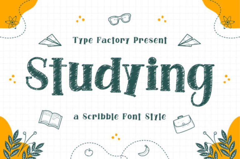 Studying Font - DaFontHub