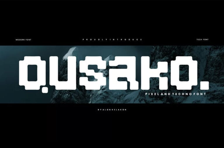 Qusako Font - DaFontHub