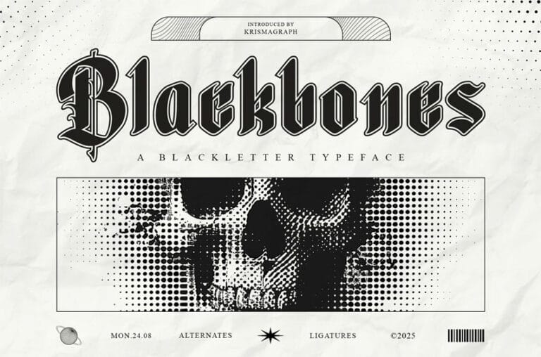 Blackbones Font - DaFontHub