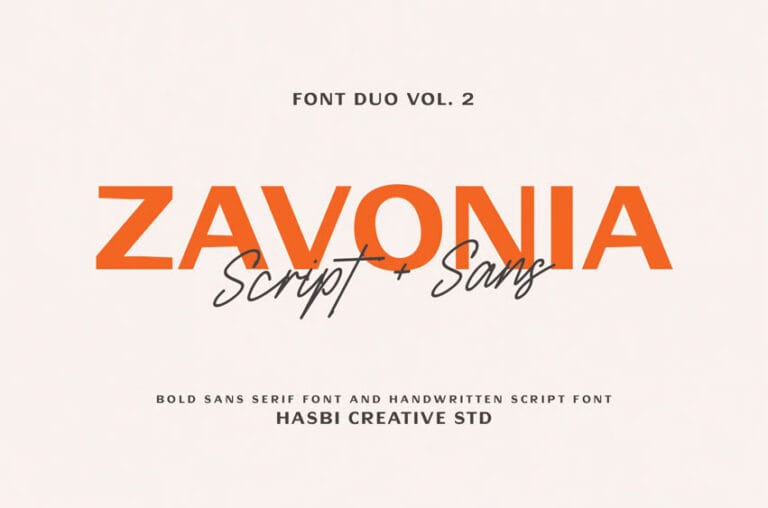 Zavonia Font - DaFontHub