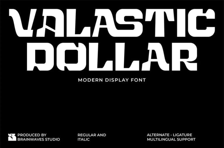 Valastic Dollar Font - DaFontHub