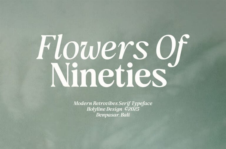 Flowers Of Nineties Font - DaFontHub