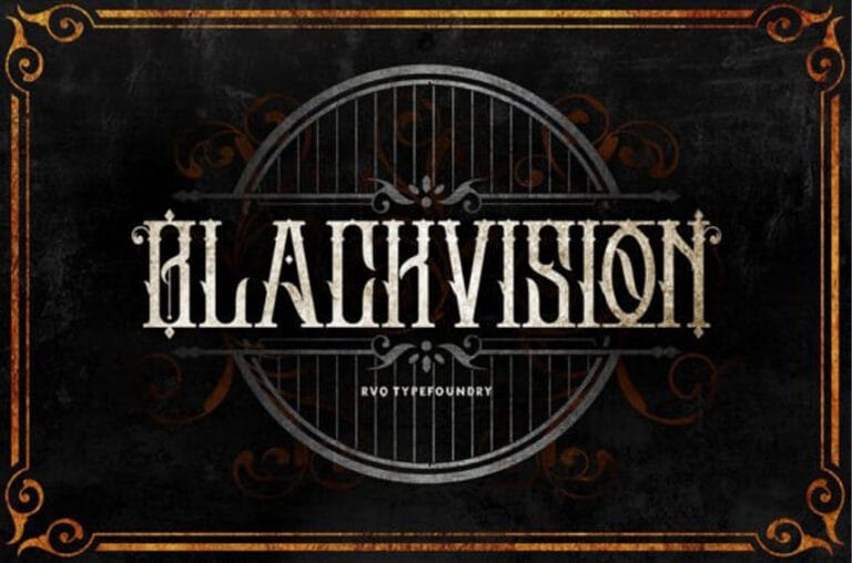 Black Vision Font - DaFontHub