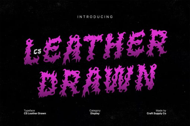 CS Leather Drawn Font - DaFontHub