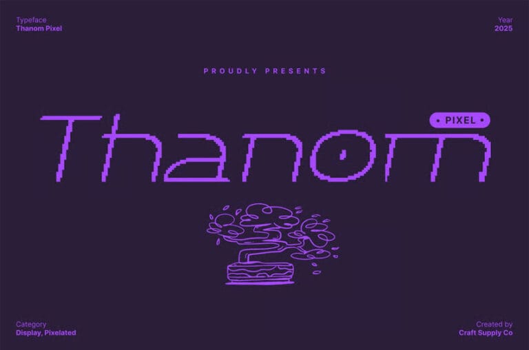 Thanom Pixel Font - DaFontHub