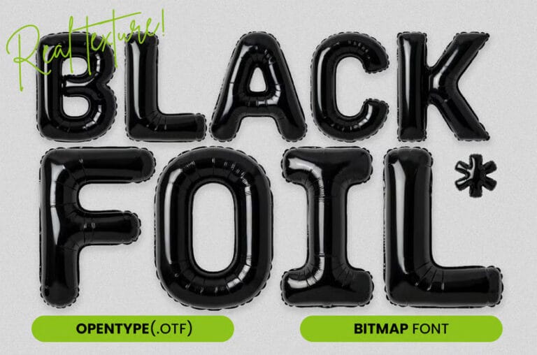 Black Foil Font - DaFontHub