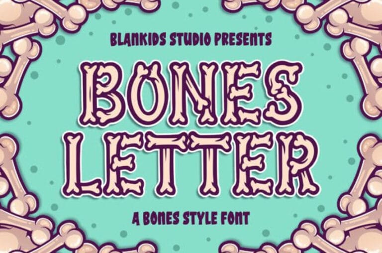 Bones Letter Font - DaFontHub
