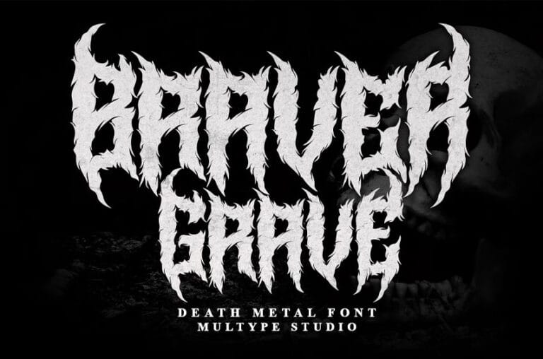 Braver Grave Font - DaFontHub