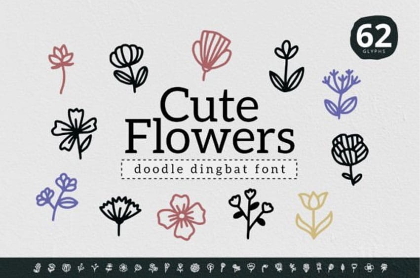 Cute Flowers Font - DaFontHub