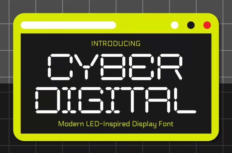 Cyber Digital Font - DaFontHub