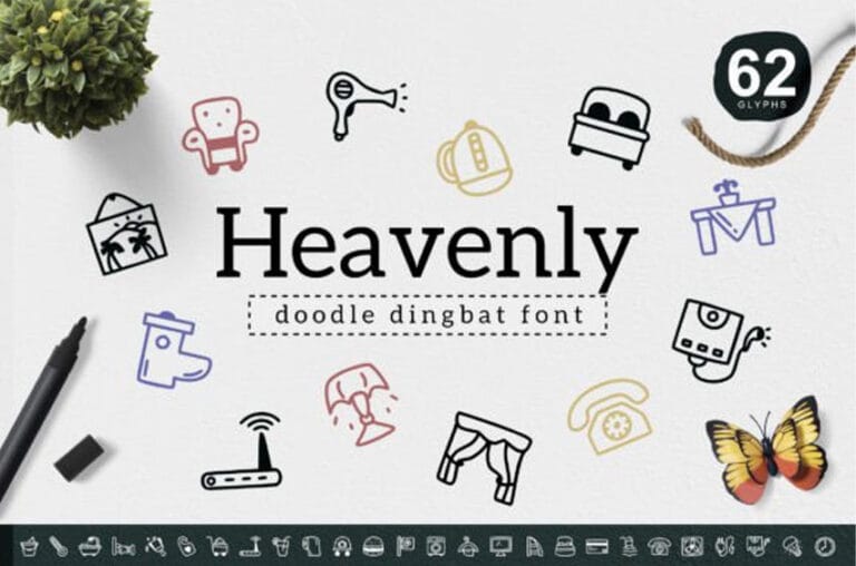 Heavenly Dingbat Font - DaFontHub