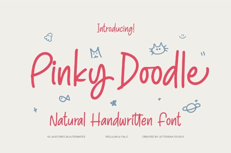 Pinky Doodle Font - DaFontHub