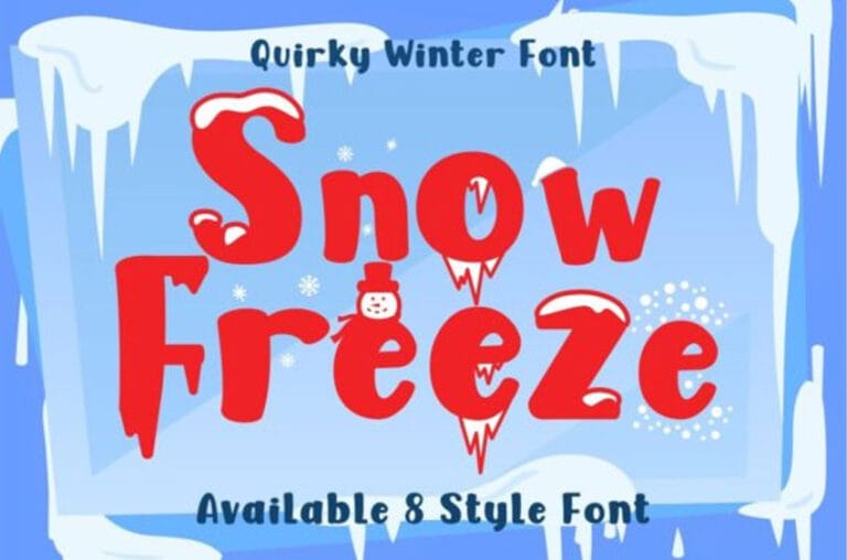 Snow Freeze Font - DaFontHub