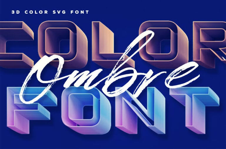 Ombre Color Font - DaFontHub