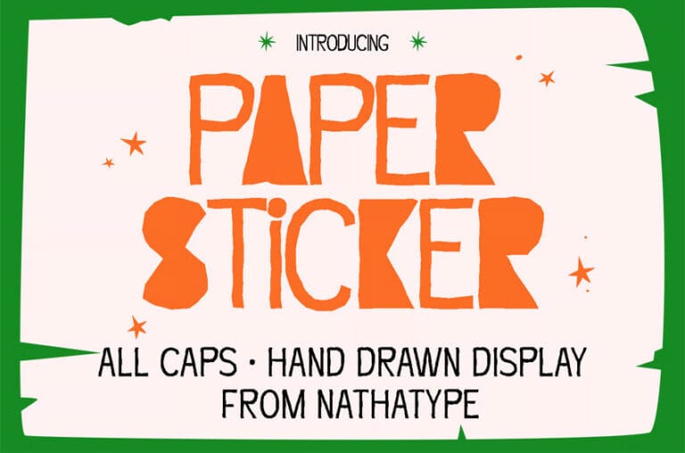 Paper Sticker Font - DaFontHub