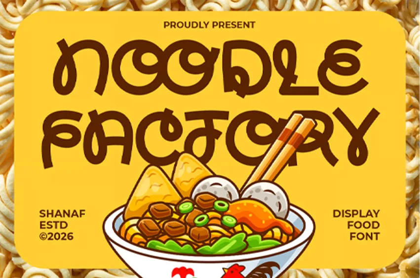 Noodle Factory Font - DaFontHub